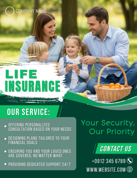 Plantilla de Life Insurance Template | PosterMyWall