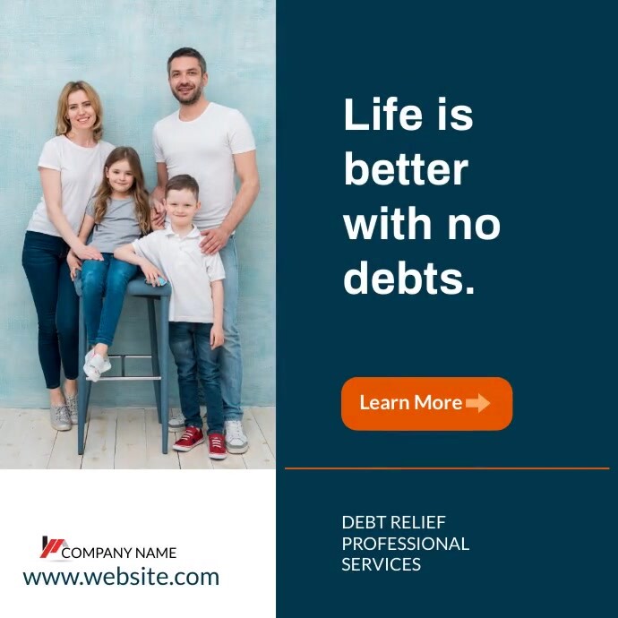 Life Is Better With No Debt Instagram Post Template | PosterMyWall