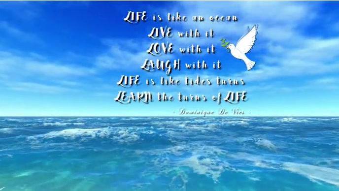 Life is Like a Tide Inspirational Video/Audio Template | PosterMyWall