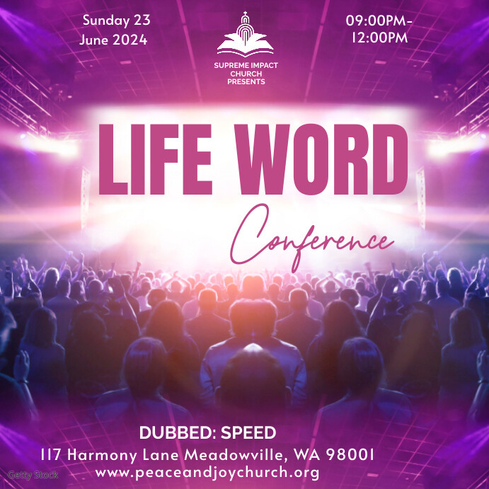 Life Word Conference Template | PosterMyWall