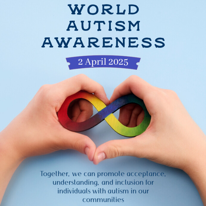 Light Blue Simple And Minimal World Autism Awarenes Day Pos Instagram ...