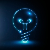 light-bulb-education-icon-vector-blue-digital Template | PosterMyWall