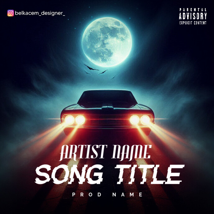 Copy of light car night cover art | PosterMyWall