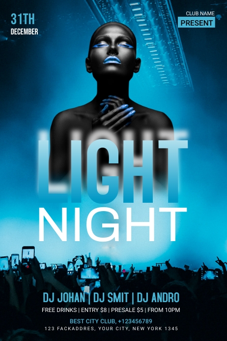 Light night Party Template | PosterMyWall