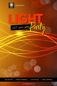 Light Party Poster Template | PosterMyWall