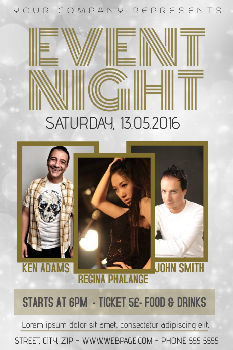 light shiny concert event party flyer template | PosterMyWall