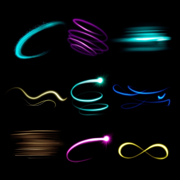 Copy of Light streak element vector black background | PosterMyWall