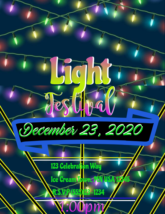 Plantilla de Light up Christmas | PosterMyWall