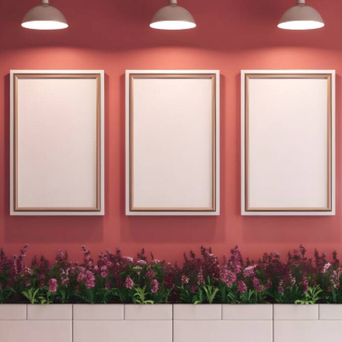 Lighted picture frame mockup background Template | PosterMyWall
