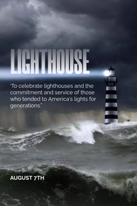 Lighthouse Day Poster Templat | PosterMyWall
