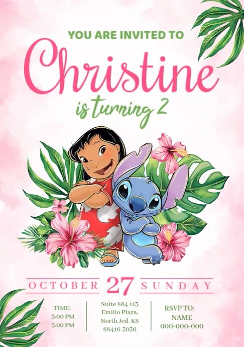 Lilo and stitch Template | PosterMyWall