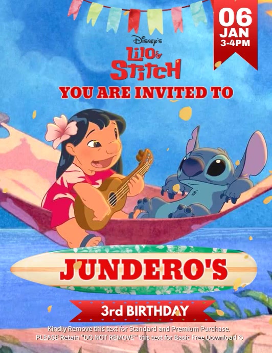 Lilo and Stitch Template | PosterMyWall