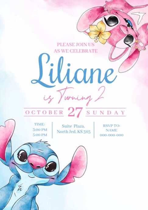 Lilo and stitch Template | PosterMyWall