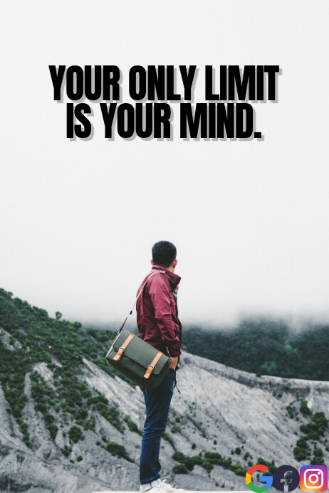 LIMIT AND MIND QUOTE TEMPLATE | PosterMyWall