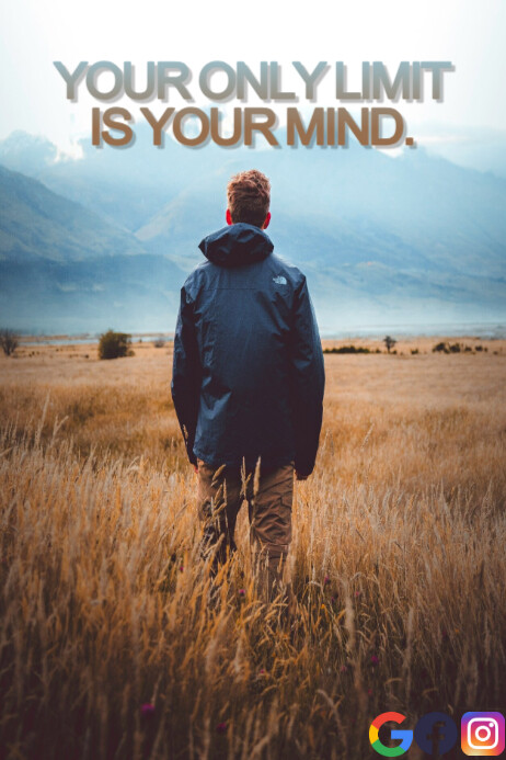 LIMIT AND MIND QUOTE TEMPLATE | PosterMyWall