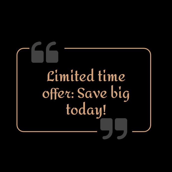 Limited Time Offer Template | PosterMyWall