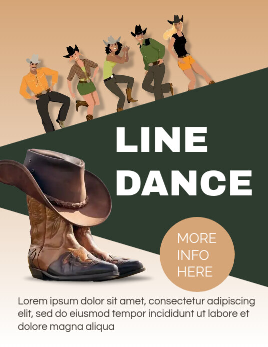 Line Dance Template | PosterMyWall