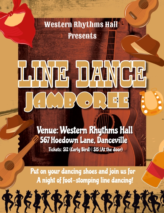 LINE DANCE Template | PosterMyWall