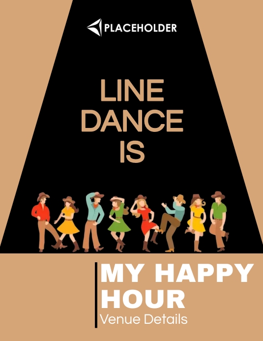 Line Dance Template | PosterMyWall