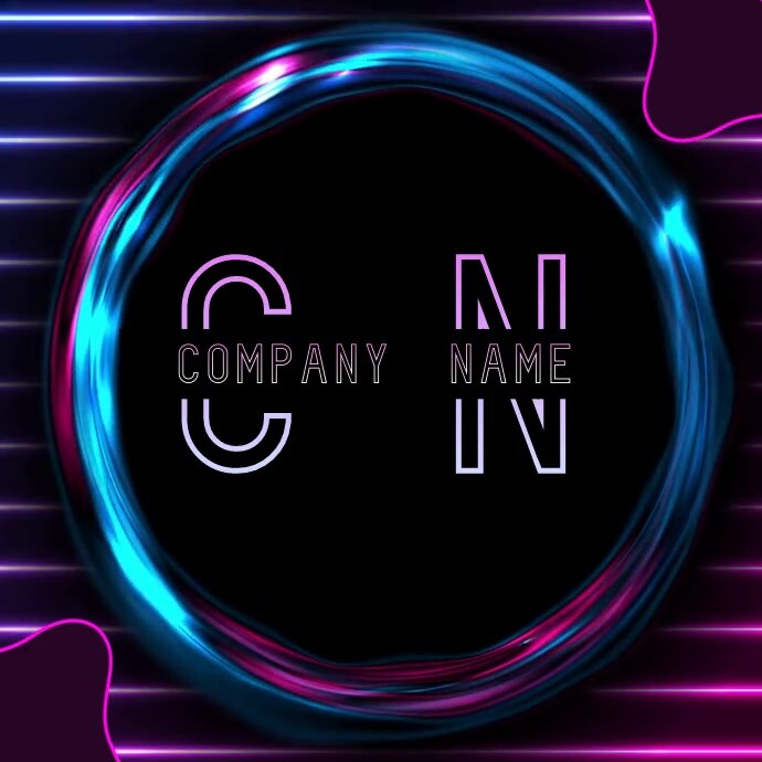 Plantilla de LINE NEON LOGO | PosterMyWall