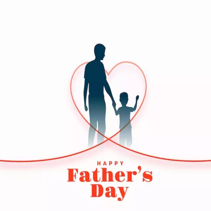 Copy of line style father's day love heart background | PosterMyWall