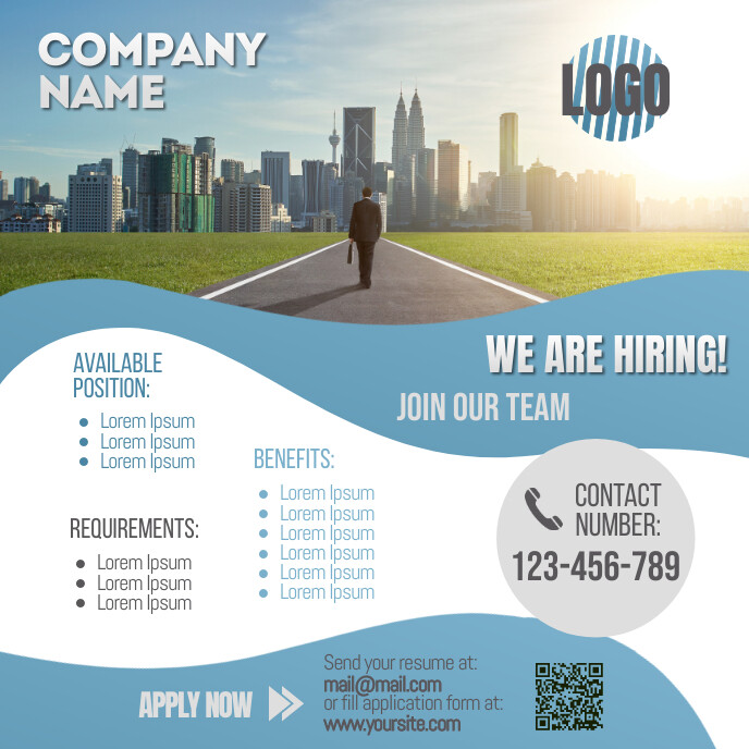 Copy of Linkedin Hiring Post Ad Template (1) | PosterMyWall