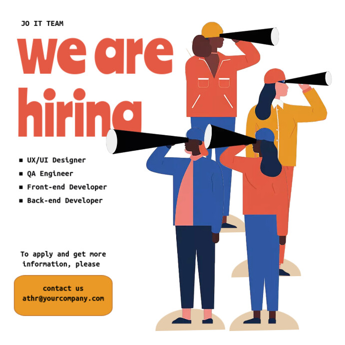 LinkedIn Post we are hiring Template | PosterMyWall
