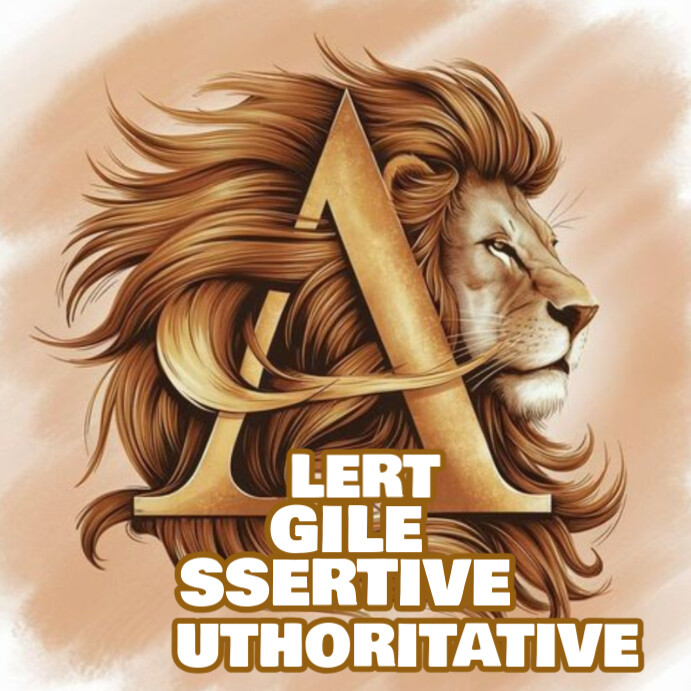 Copy of Lion( Alert, Authoritative, Assertive, Agile) | PosterMyWall