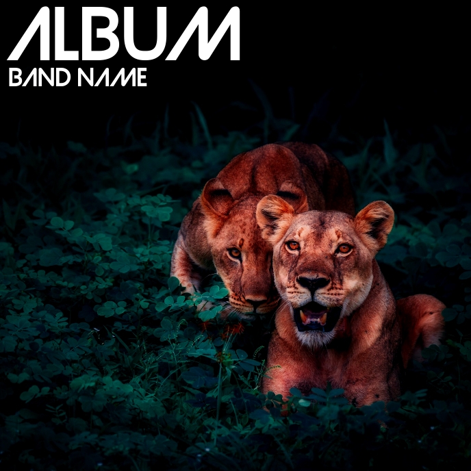 Lion Album cover flyer template | PosterMyWall