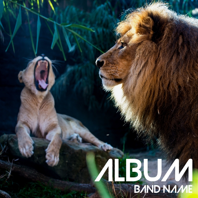 Lion Album cover flyer template | PosterMyWall