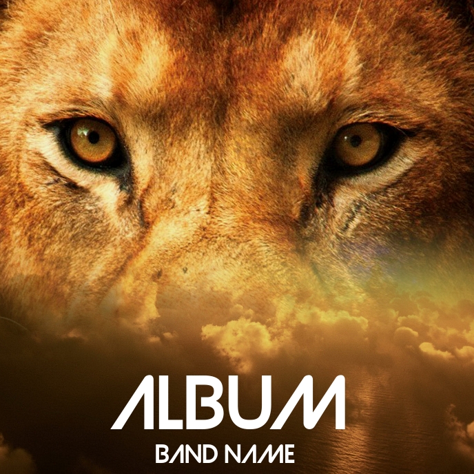 Lion Album cover flyer template | PosterMyWall