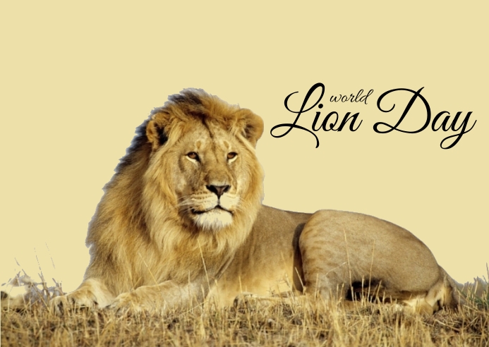 Plantilla de Día Del León | PosterMyWall