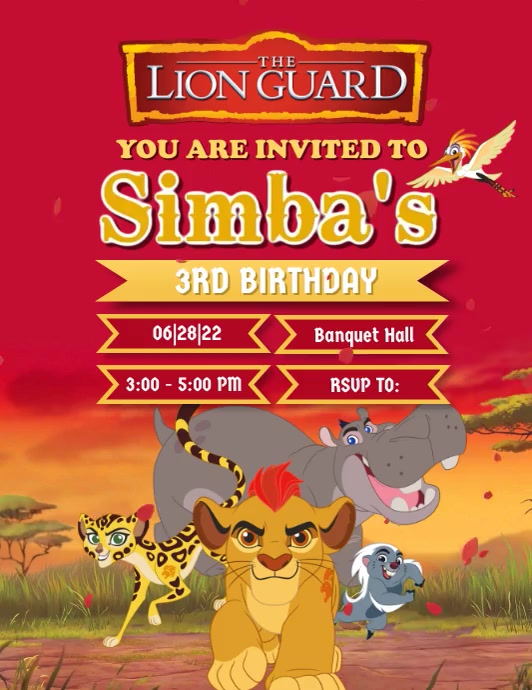 Lion Guard Template | PosterMyWall