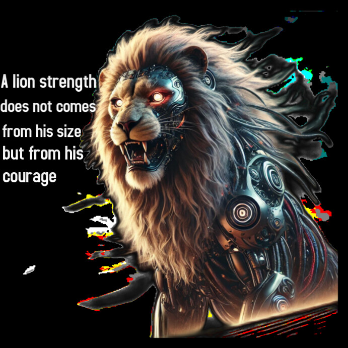 Lion Inspirational quotes Template | PosterMyWall