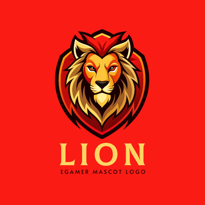 Plantilla de Lion mascot gamer logo | PosterMyWall