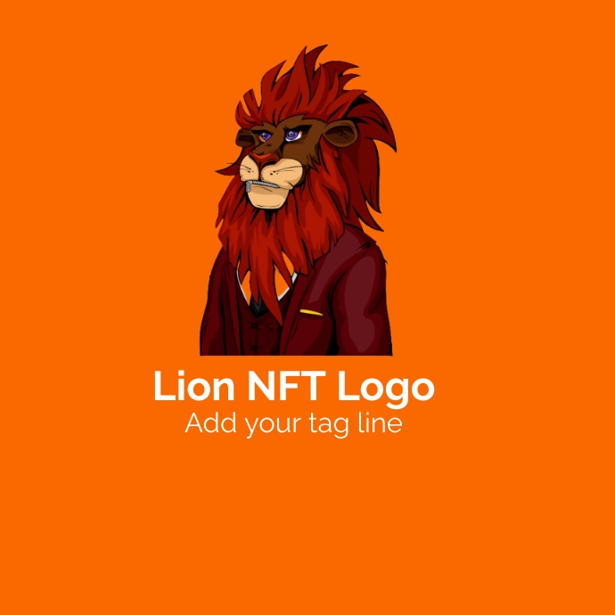 Lion nft logo design template, Instagram post | PosterMyWall