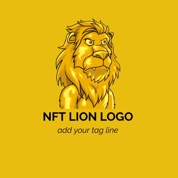 Lion nft logo template, flyer design | PosterMyWall