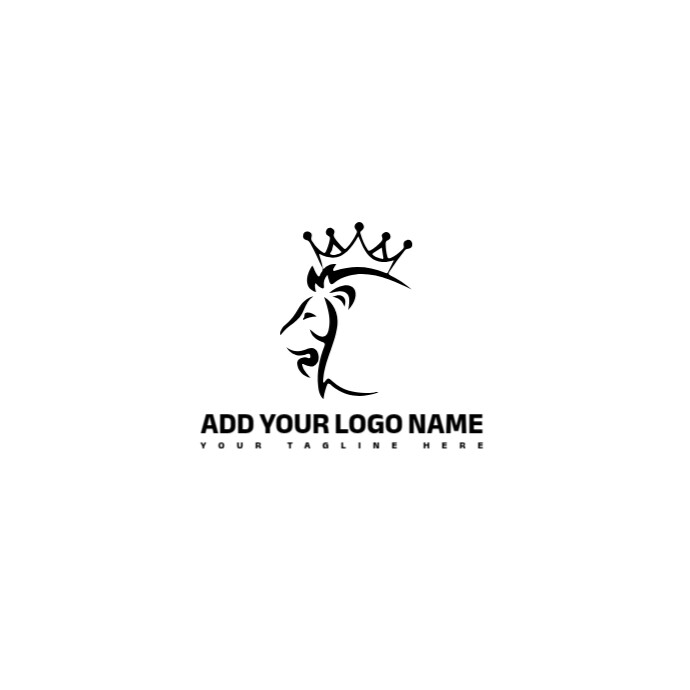 Plantilla de Lion With Crown. Lion Head Logo Template Vector. Suitable ...