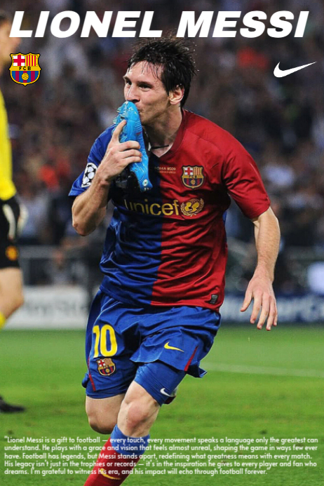 Lionel Messi: Limited Special Edition Poster. Template | PosterMyWall