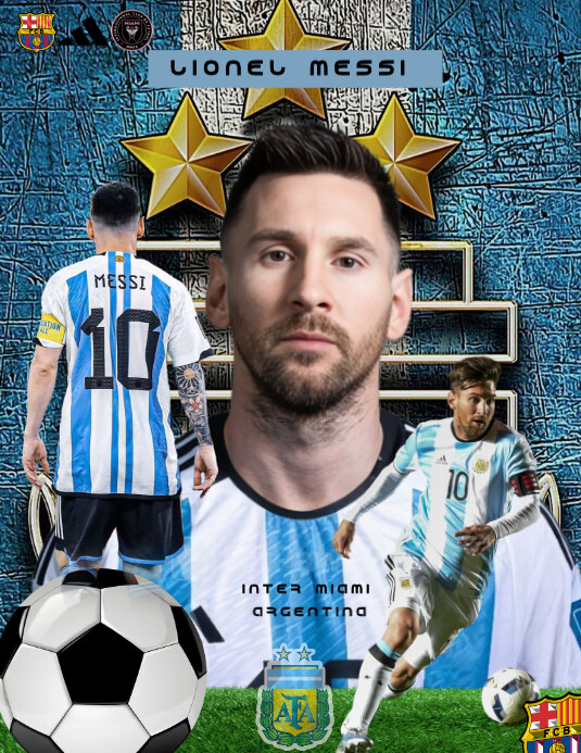 Copy of Lionel Messi Football Flyer Template | PosterMyWall
