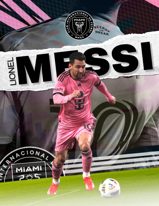 Copy of Lionel Messi Soccer Poster Design Flyer | PosterMyWall