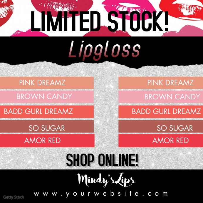 Lip Menu Beauty Lipgloss Ad Template | PosterMyWall
