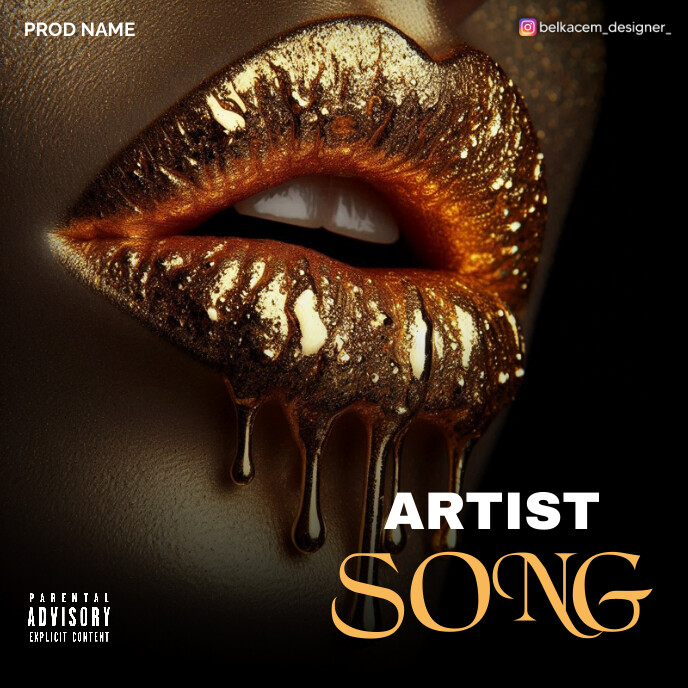 Lips Album Cover Templat | PosterMyWall