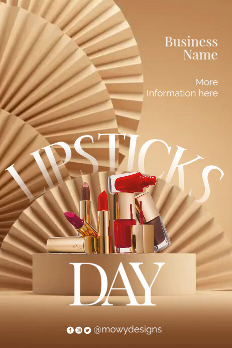 Plantilla de Lipstick Day Poster | PosterMyWall