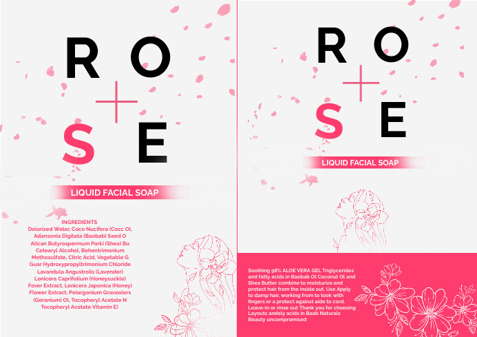 liquid facial soap LABEL FRONT & BACK Template | PosterMyWall