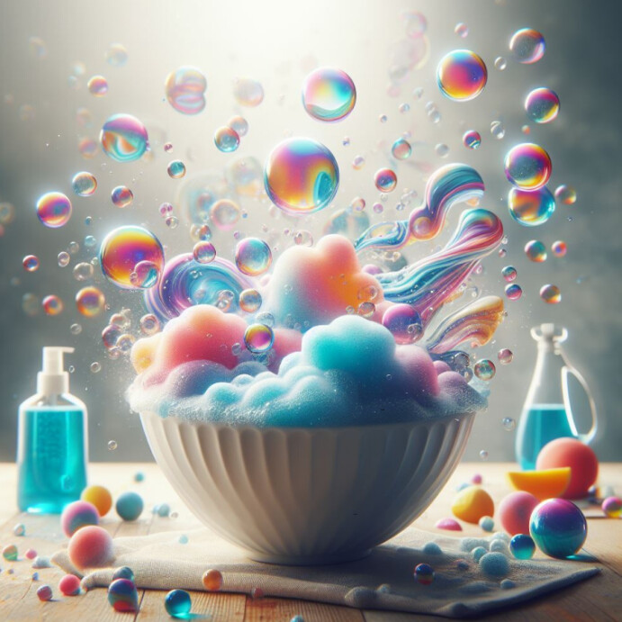 Liquid soap bubbles Template | PosterMyWall