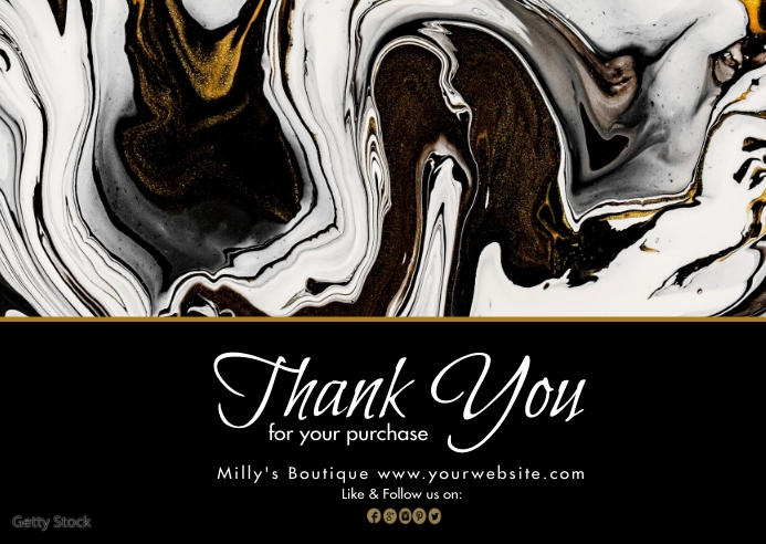 Copy of Liquid Thank You for your purchase postcard | PosterMyWall
