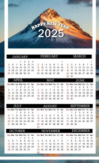 List-based 2025 Calendar Design Template Us L | PosterMyWall
