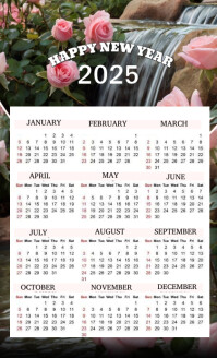 List-based 2025 Calendar Design Template Us L | PosterMyWall