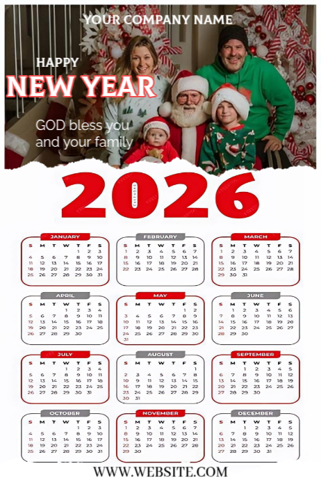 Plantilla de List-based 2026 Calendar Flyer Poster | PosterMyWall